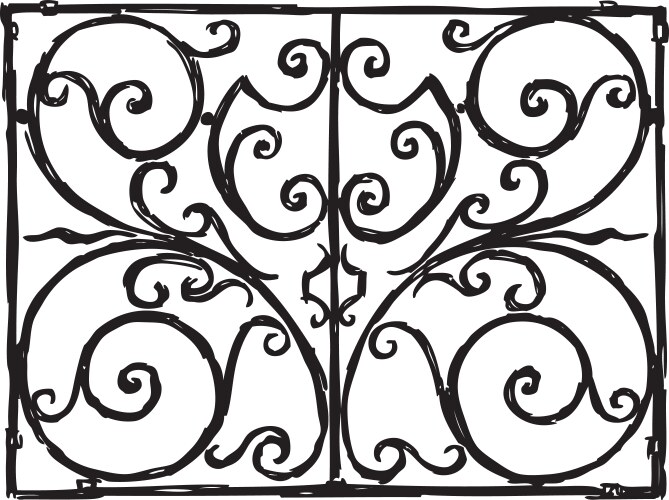 Window grille Royalty Free Vector Image - VectorStock