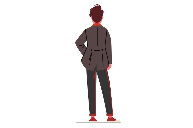 Side view of man standing Royalty Free Vector Image