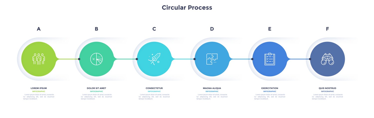 6 Step Business Process Flowchart Template – Royalty-Free Vector ...
