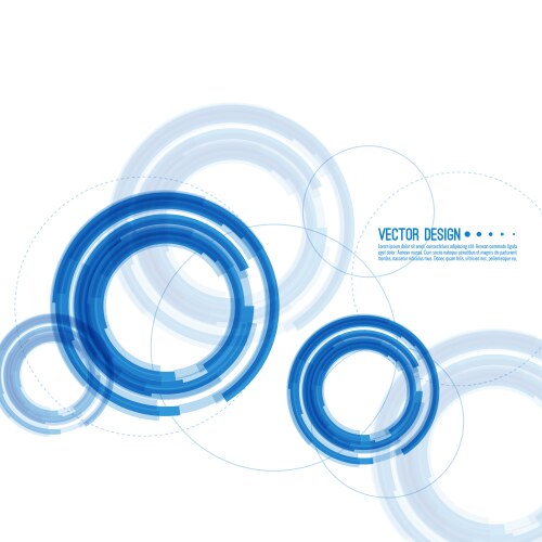Abstract blue circles background design Royalty Free Vector
