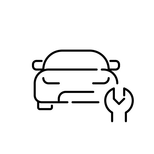 Car repair and maintenance tools silhouette Vector Image