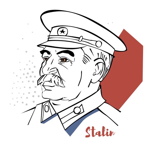 Soviet leader joseph stalin icon set Royalty Free Vector