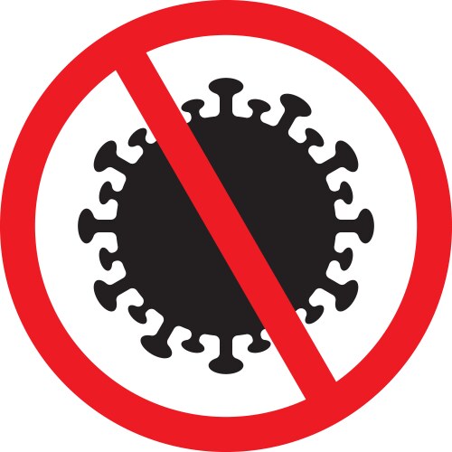 Stop virus 001 Royalty Free Vector Image - VectorStock