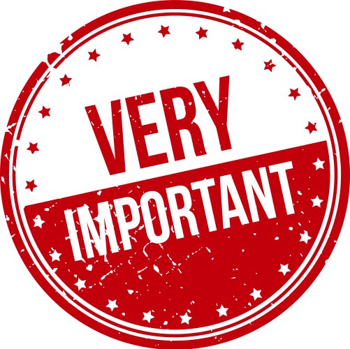 Grunge blue very important word square rubber – Royalty-Free Vector ...