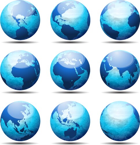 Globe set Royalty Free Vector Image - VectorStock