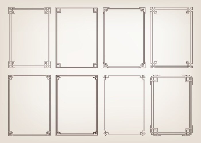 Decorative vintage frames and borders Royalty Free Vector