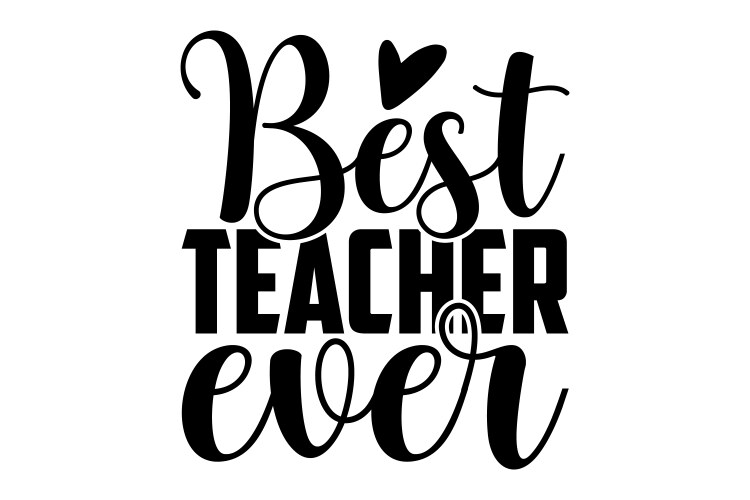 You are the best teacher - hand lettering Vector Image