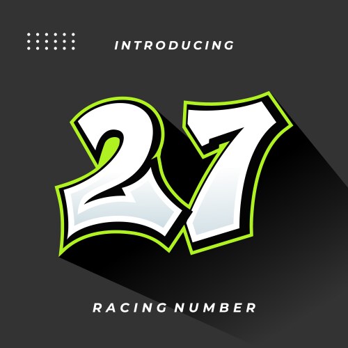 Racing number 25 logo design Royalty Free Vector Image