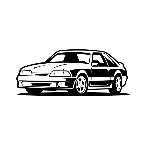 Mustang car Royalty Free Vector Image - VectorStock