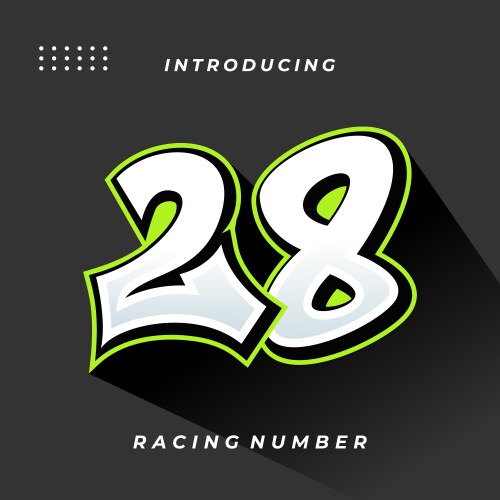 Racing number 25 logo design Royalty Free Vector Image