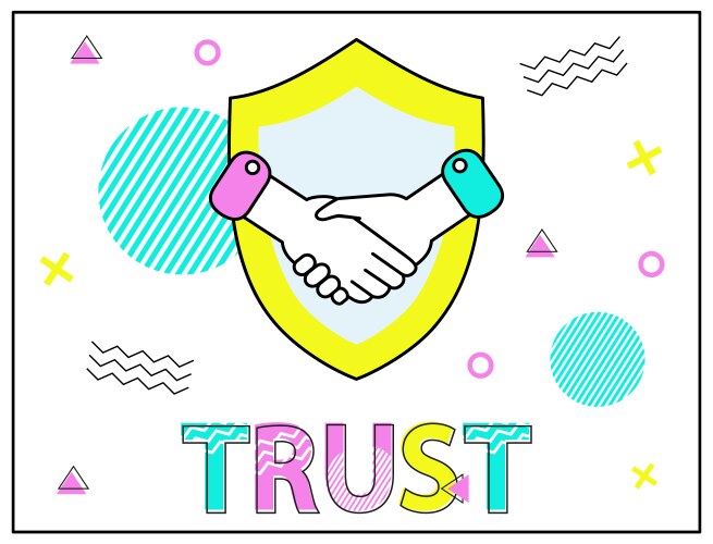 Black icon handshake Royalty Free Vector Image