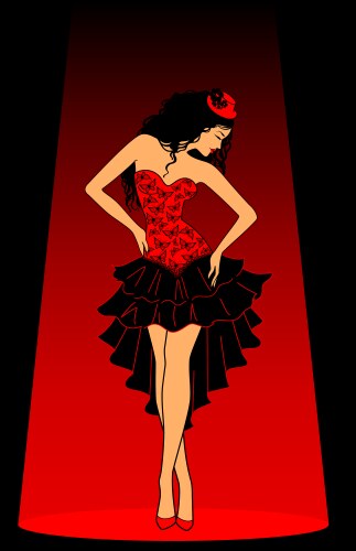 Cancan dancer Royalty Free Vector Image - VectorStock