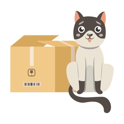 Cat Under Box Vector Images (54)