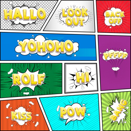 People pop art comic Royalty Free Vector Image