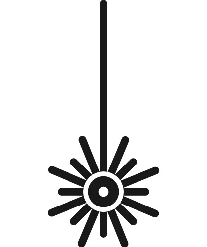 Laser beam icon set high sparkler symbol Vector Image