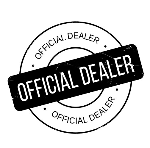 Official dealer rubber stamp Royalty Free Vector Image