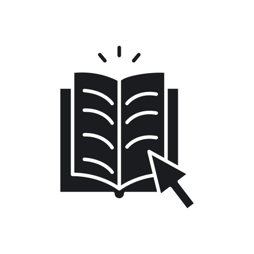 Online library icon symbol on white background Vector Image