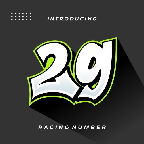 Race number 30 logo design Royalty Free Vector Image
