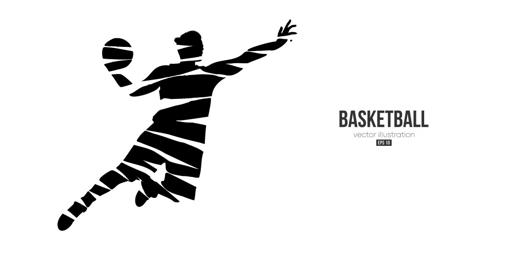 Abstract basketball player man in action isolated Vector Image
