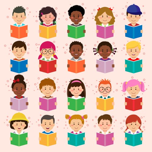 Children Reading Vector Images (over 21,000)