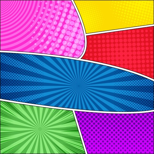 Colorful comics template Royalty Free Vector Image