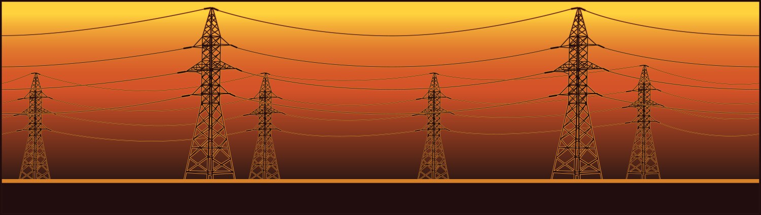 High voltage power lines Royalty Free Vector Image