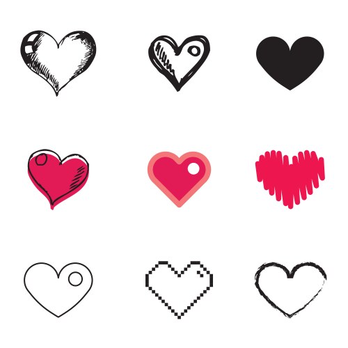 Heart cartoon icon image Royalty Free Vector Image