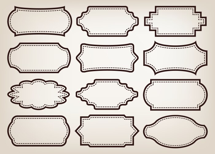 Vintage frames set - clipart bundle Royalty Free Vector