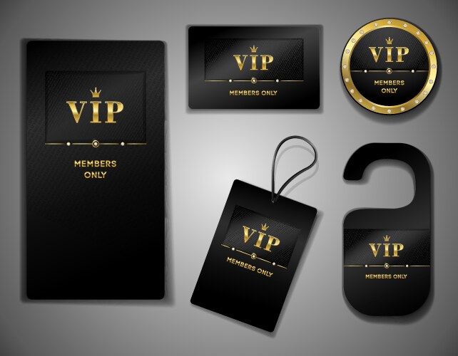 Vip cards design template Royalty Free Vector Image