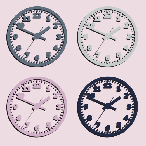 Wall mounted digital clock Royalty Free Vector Image