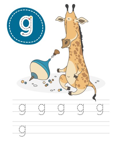 Giraffe Spelling Letter Vector Images (over 120)