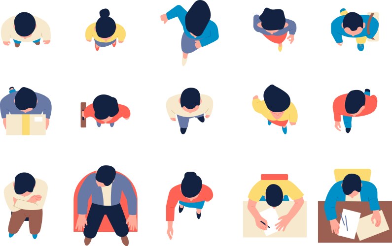 Top View Man Sitting Vector Images (over 1,000)
