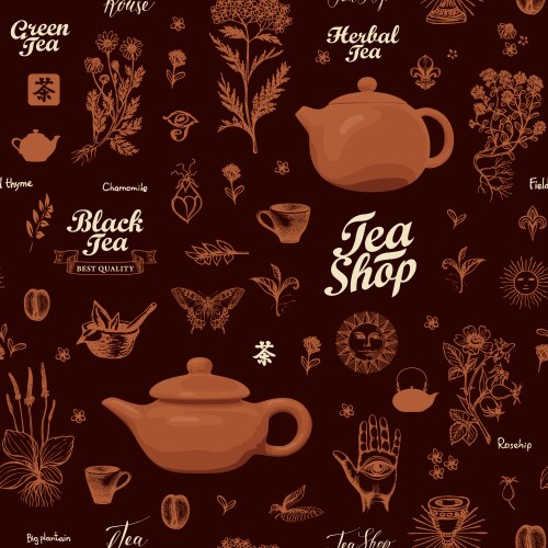 Seamless background on coffee theme Royalty Free Vector
