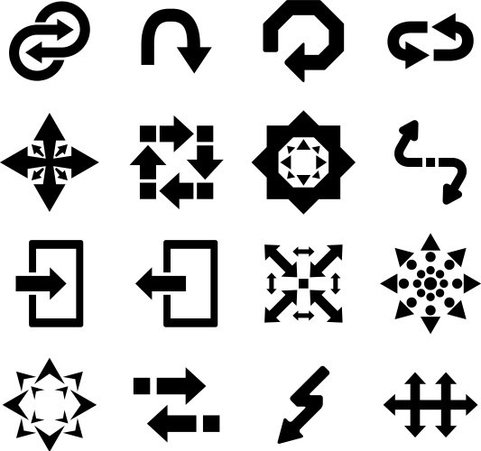 Complex business transition transform arrows Vector Image