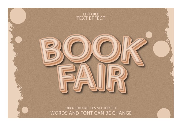 Purple leaf text effect emboss cartoon style Vector Image