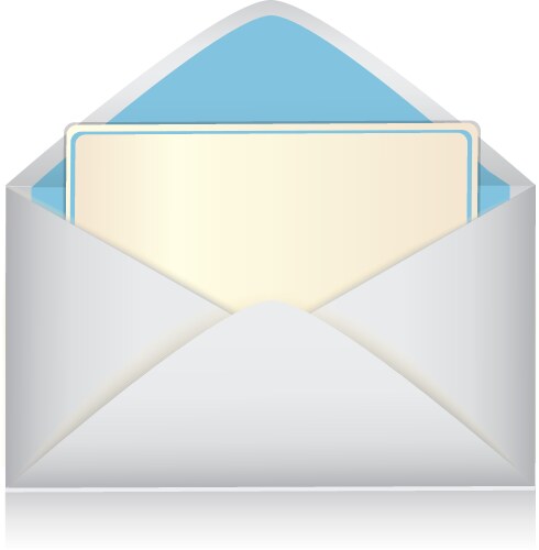 Open craft envelope with handwritten paper letter Vector Image