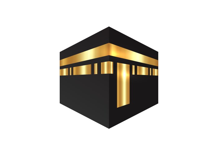 Kabah islamic graphic design template isolated Vector Image