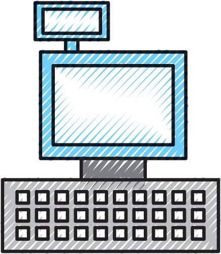 Cash register machine keypad display Royalty Free Vector