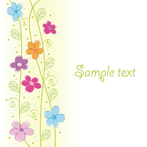 Floral card Royalty Free Vector Image - VectorStock