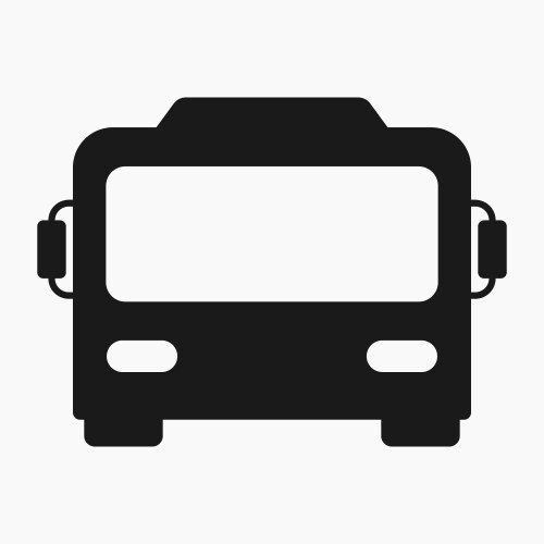 Public transport bus front view shape icons Vector Image