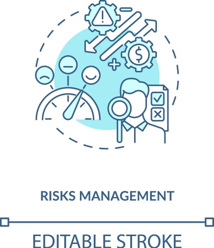 Risks management concept icon Royalty Free Vector Image