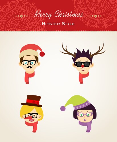 Hipster set Royalty Free Vector Image - VectorStock