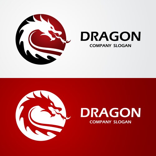 Komodo dragon logo line art design Royalty Free Vector Image