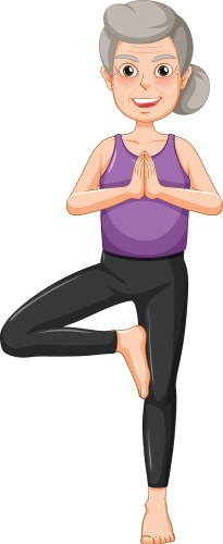 Old Lady Exercise Vector Images (over 610)