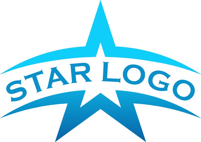 Simple modern star logo designs template elegant Vector Image