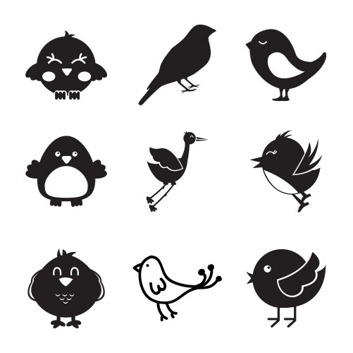 Bird icons Royalty Free Vector Image - VectorStock