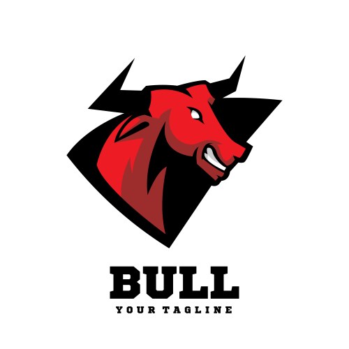 Modern stylized bull logo Royalty Free Vector Image