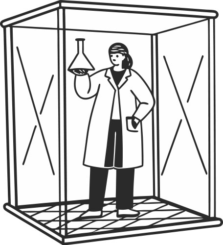 Human figure chemistry with transparent background