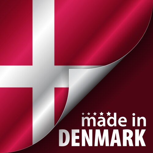 Made in denmark graphic and label Royalty Free Vector Image