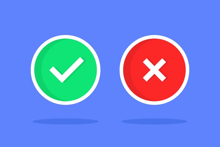 Green Check Red X Vector Images (over 2,000)